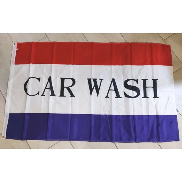 Unbranded | Design | Car Wash Flag Banner Sign Red White Blue 35x58 ...